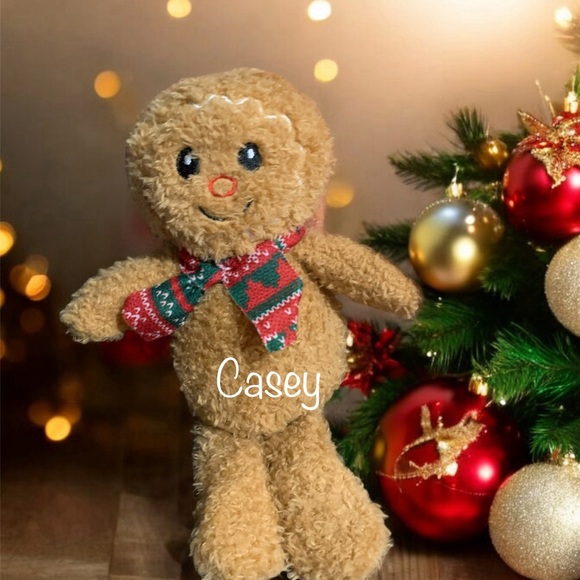 Hand Crafted | Holiday | Gingerbread Man Fuzzy Plush | Poshmark